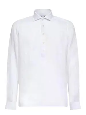 D4.0 Half-button Shirt - White