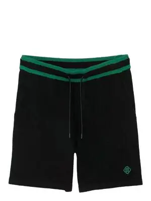 CHE Armas Bouclé Drawstring Shorts - Blue