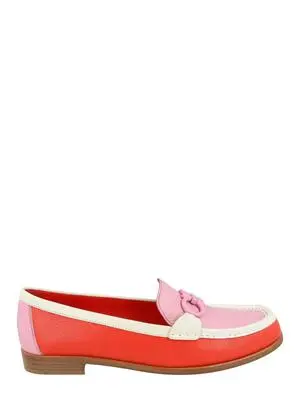 FERRAGAMO Rolo Gancini Leather Loafer - Red