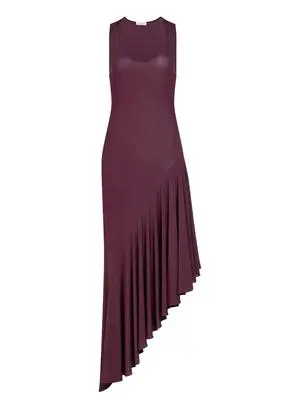Alaïa Asymmetric Jersey Dress - Red