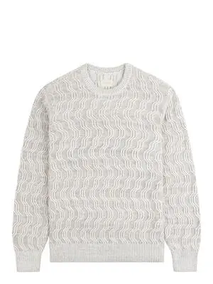 Aimé Leon Dore Linen Blend Cable Knit Sweater - Cream
