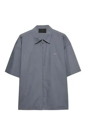 Prada Short-sleeved Technical Cotton Shirt - Grey