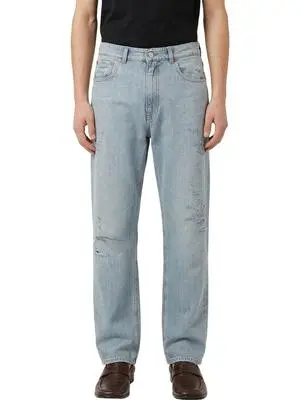 MAISON MARGIELA Straight Leg Cotton Denim Jeans - Blue