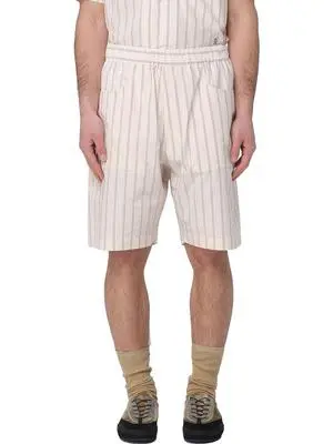 RANRA Ranra Striped Cotton Chino Shorts White