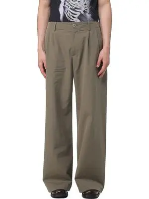 Our Legacy Wide Leg Cotton Blend Trousers - Green