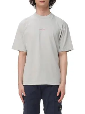 Stone Island Cotton Crew Neck T-shirt With Print - Grey
