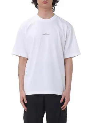 Stone Island Cotton Crew Neck T-shirt With Print - White