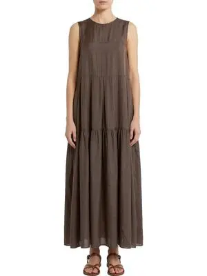 Aspesi Tiered Maxi Dress - Green