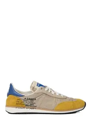 Patrizia Pepe Suede And Nylon Lace-up Sneakers - Blue