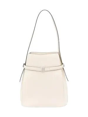 TOTEME Leather Shoulder Bag - White