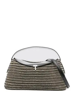 TOTEME Woven Leather T-lock Bag - Black
