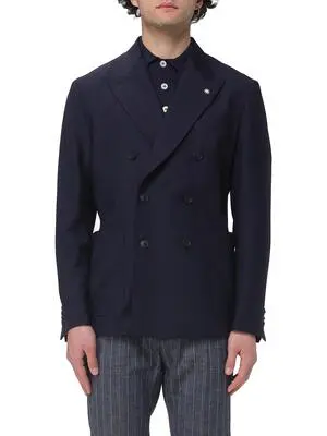 MANUEL RITZ Double Breasted Blazer - Blue