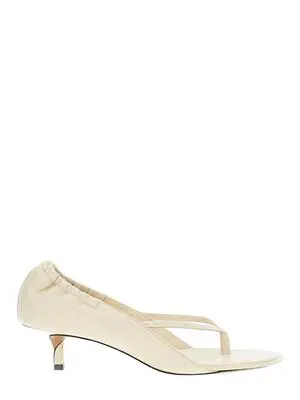 Jacquemus Jacquemus Leather Thong Sandals White