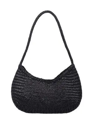 Dragon Diffusion Dragon Diffusion Braided Leather Nova Luna Bag Black