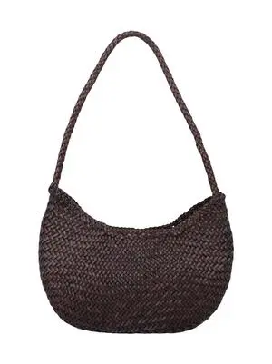 Dragon Diffusion Braided Leather Nova Luna Bag - Brown