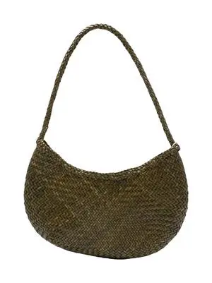 Dragon Diffusion Braided Leather Nova Luna Bag - Green