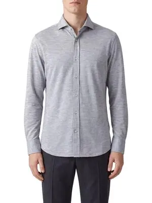 Brunello Cucinelli Casual Silk And Cotton Shirt Pearl
