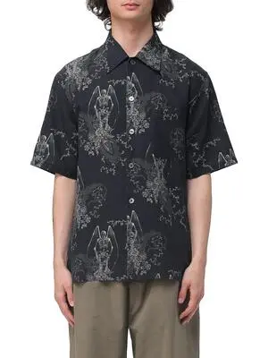 Our Legacy Cotton And Linen Casual Shirt With Print - Black