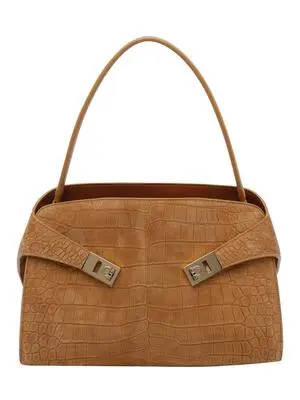 FERRAGAMO Hug Soft Shoulder Bag - Beige