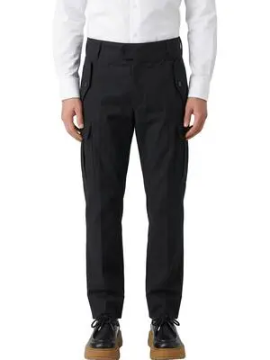 Alexander McQueen Cotton Cargo Trousers - Black