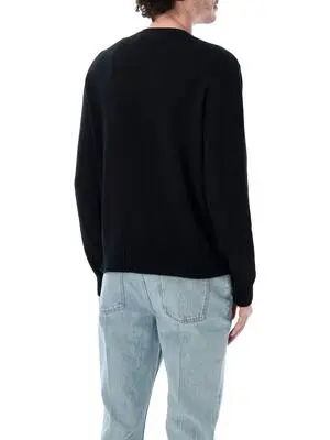 Valentino Garavani Sweater With Leopard Motif - Black