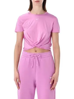 Nike Twist Front Cropped T-shirt - Fuchsia