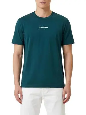 Dolce & Gabbana Cotton Crew-neck T-shirt With Logo - Green