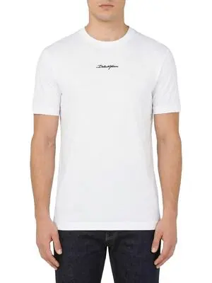 Dolce & Gabbana Cotton Crew-neck T-shirt With Logo - White