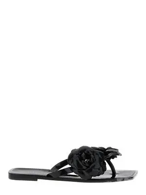 Coperni Floral Embellished Heeled Sandals - Black