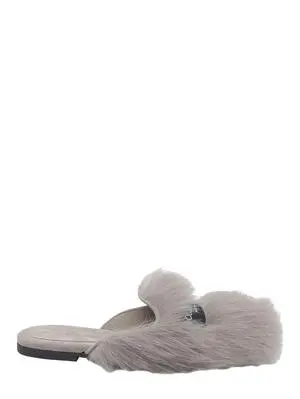 Dolce & Gabbana Fur Slippers - Grey