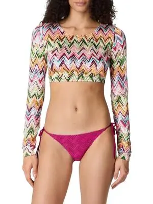 Missoni Cropped Long Sleeve Top - Multicolor
