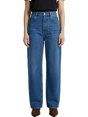 Bottega Veneta Straight Cotton Denim Jeans - Blue