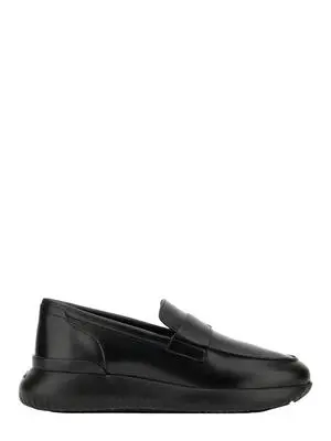 Hogan Cube Leather Loafers - Black