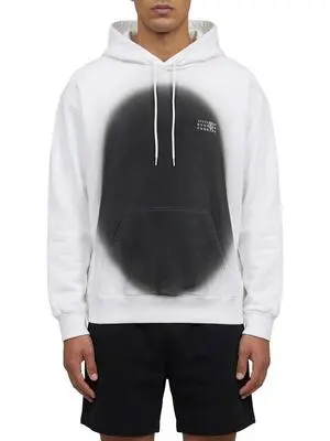 MAISON MARGIELA Printed Cotton Blend Hoodie - White