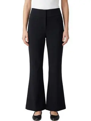 COURREGES Flared Crêpe Trousers - Black