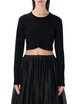 THE GARMENT The Garment Cropped Top With Knot Detailing Black