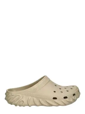 CROCS Perforated Ridged Slides Neutrals