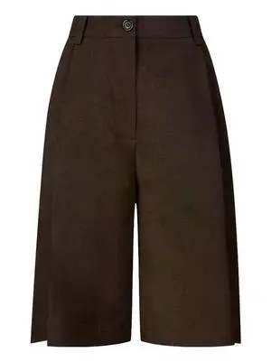 STUDIO TOMBOY Pleated Relaxed-fit Shorts - Brown