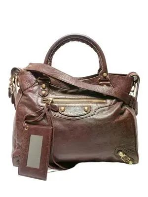 Balenciaga 1990-2000 Braided-handle Tote Bag - Brown