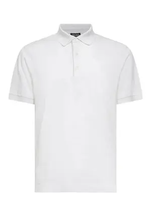 Zegna Ribbed Collar Polo Shirt - White