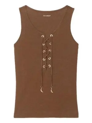 Zadig&Voltaire Ana Sleeveless Top Coconut