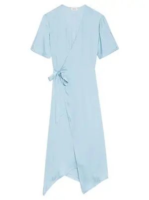 Zadig&Voltaire Reforme Midi Wrap Dress - Sky