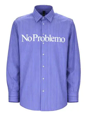 NO PROBLEMO Camicia Con Logo - Blue