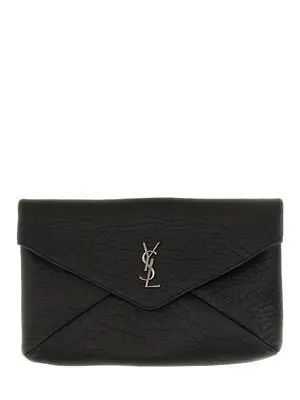 Saint Laurent Pochette Envelope Cassandre Large Black