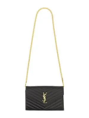 Saint Laurent Pochette "cassandre" With Chain - Black