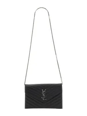 Saint Laurent Pochette "cassandre" With Chain - Black
