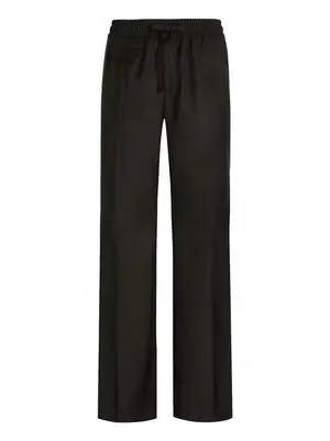Dolce & Gabbana Wool Knit Jogging Pants - Black
