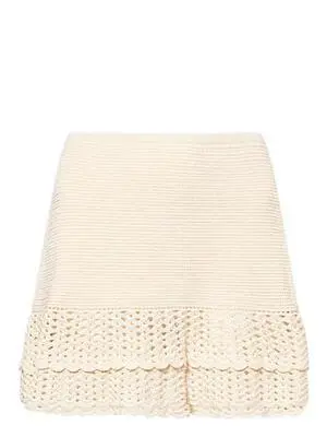 Devon Windsor Wrenn Crochet Mini Skirt - Vanilla