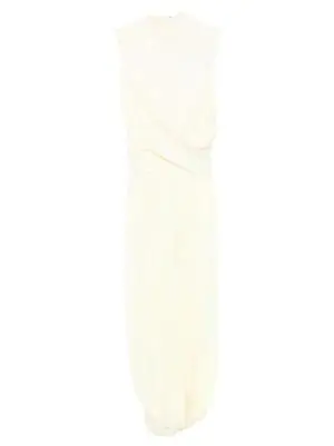 SELF-PORTRAIT Wrap Midi Dress - Neutrals