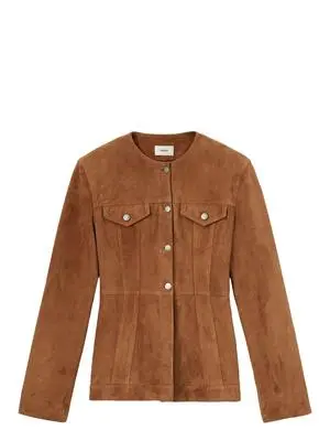 HAIKURE Temple Suede Jacket - Chocolate